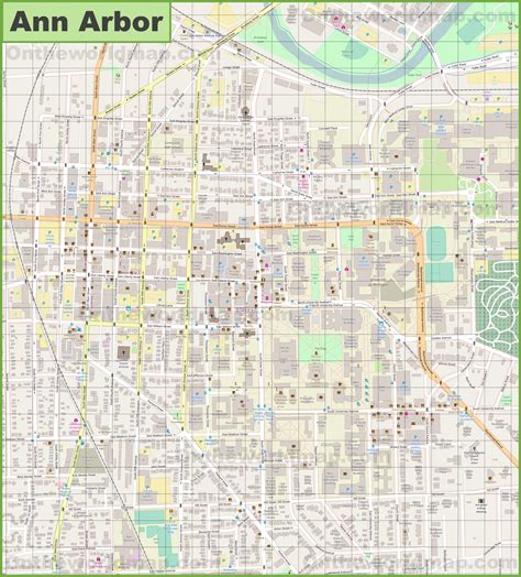 Ann Arbor Downtown Map 6578 Hot Sex Picture