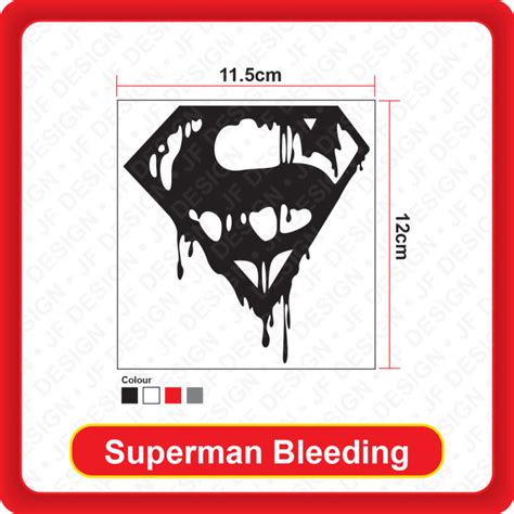 Quality Car Sticker Logo Superman Bleeding 115cm X 12cm Sticker