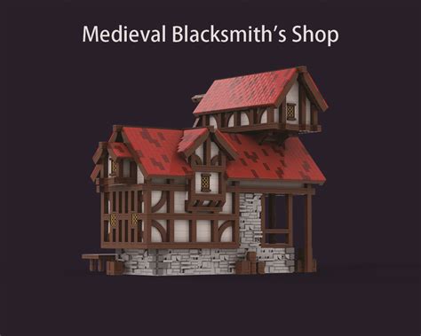 Lego Moc Medieval Blacksmiths Shop By Xiaowang Rebrickable Build