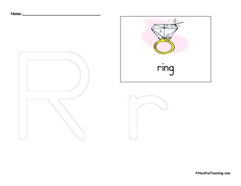 Letter R Tracing Worksheet Tracing Worksheets Print Handwriting Have Fun Teaching