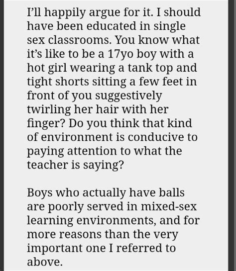 Babes Who Actually Have Balls Are Poorly Served In Mixed Sex Learning Environments R IncelTears
