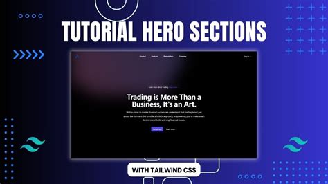Tutorial Cara Membuat Hero Page Sections Tailwind Css Components