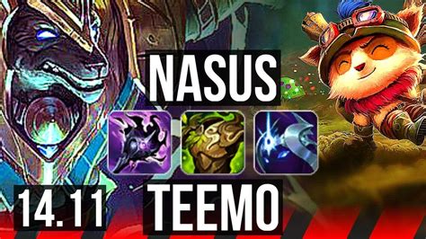 NASUS Vs TEEMO TOP NA Master YouTube