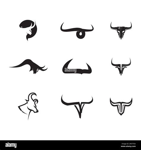 Bull Horn Logo And Symbol Template Icons App Stock Vector Image And Art