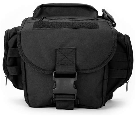 First Class Nylon Over Shoulder Bag Push Pack” Black Security Uniform