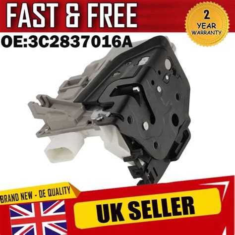 For Vw Passat B6 B7 Drivers Side Front Right Door Lock Actuator Rhd