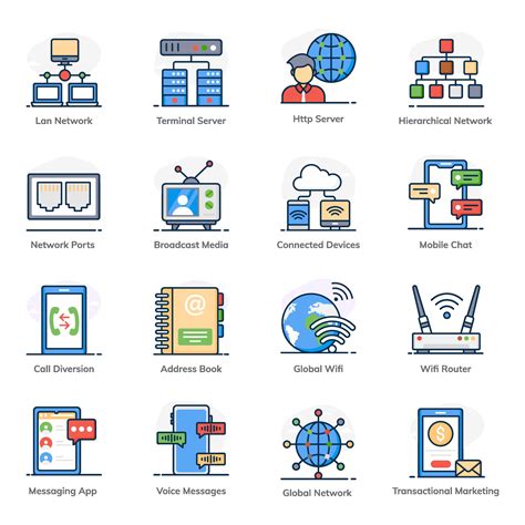 Data And Communication Icon Set 2230701 Vector Art At Vecteezy