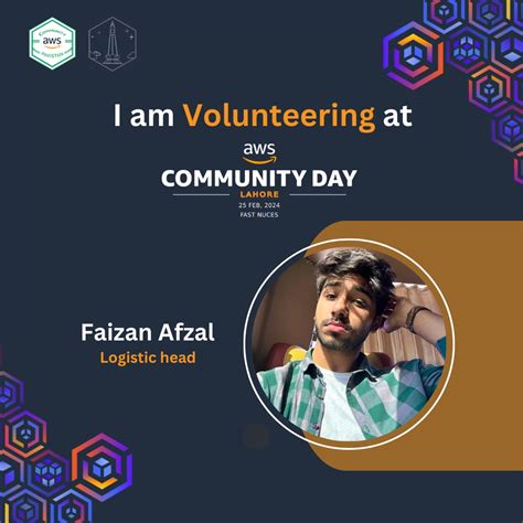 faizan afzal on linkedin i am volunteering in aws community day