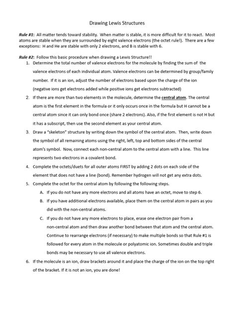 Simple Lewis Structures Practice Pdf Atomic Physics Condensed