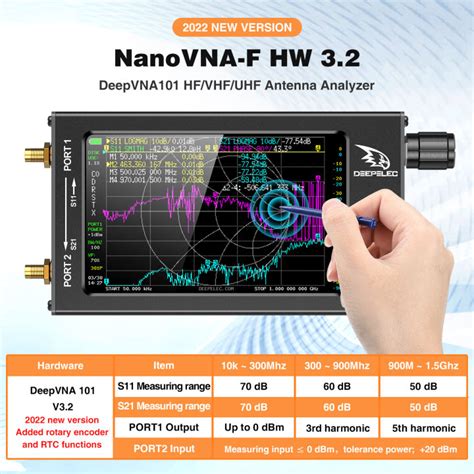 Deepvna Vector Network Analyzer Inch Ips Lcd Screen Nanovna Hf Vhf Uhf Analyzer