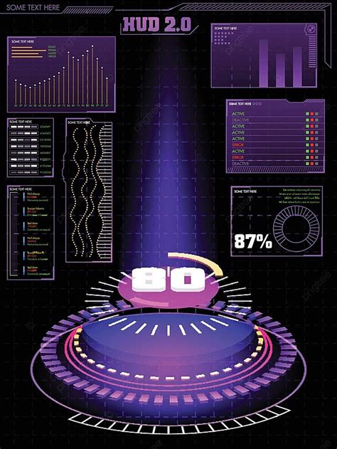 Hud Ui For Business App Data Hud Communication Vector Data Hud