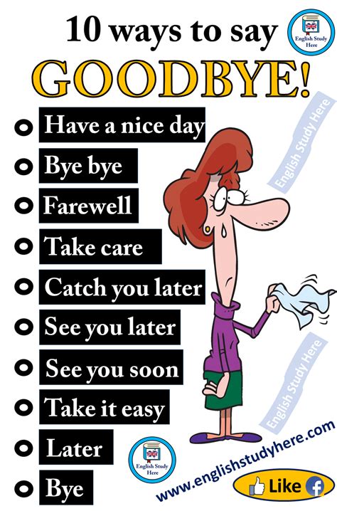 Alternative Ways To Say Goodbye In English Eslbuzz My XXX Hot Girl