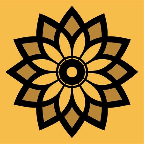 Un Fond Jaune Avec Un Dessin De Fleur Qui Dit Fleur Vecteur Premium