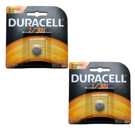 2x Duracell DL CR1/3N 2L76 3V Lithium Battery Replaces 1/3N, DL1/3N ...