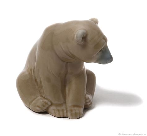 Винтаж Фарфоровая фигура Сидящий медведь Lladro купить в интернет магазине Ярмарка Мастеров