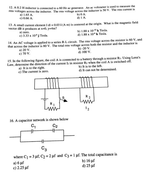 Solved A 0 2 H Inductor Is Connected To A 60 Hz Ac