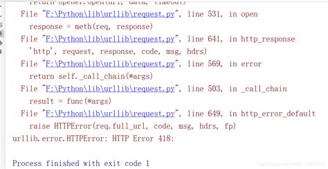 Python Crawler Urlliberrorerror Error 418 Programmerah