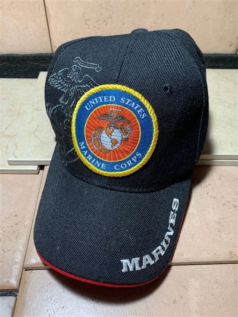 Usmc United States Marine Corps Crest Us Military Hat Gem