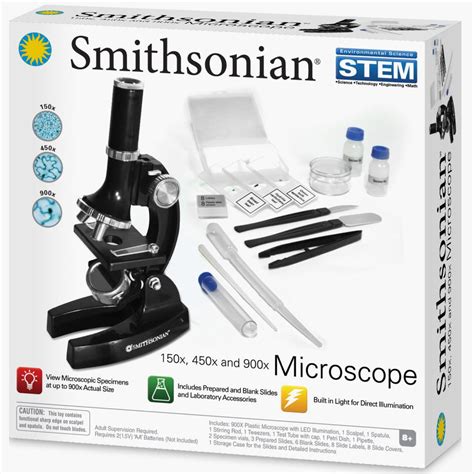 The Smithsonian Illuminated 900x Microscope Hammacher Schlemmer