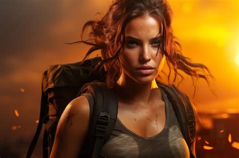 Premium Ai Image Lara Croft In Digital Art Adventurous Raider Ai Driven Creativity