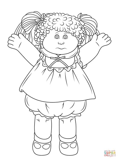 Cabbage Patch Doll Coloring Page Free Printable Coloring Pages