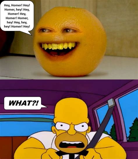Annoying Orange Annoys Homer Simpson By Darkmoonanimation On Deviantart