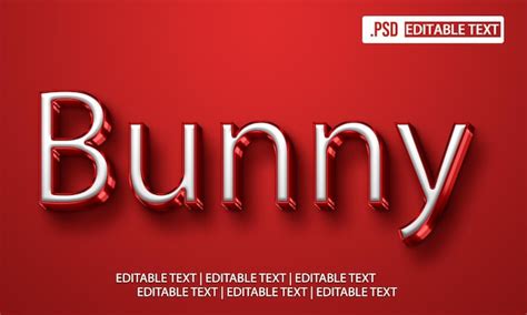Premium Psd Bunny Text Style Effect
