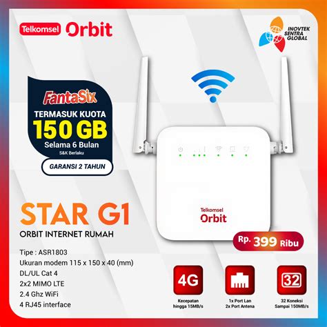 Jual Telkomsel Orbit Star G Home Router Modem Wifi G Free Bonus Data Shopee Indonesia
