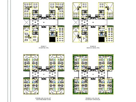 High Rise Hotel Building Structure Detail 2d View Cad Construction Block Dwg File