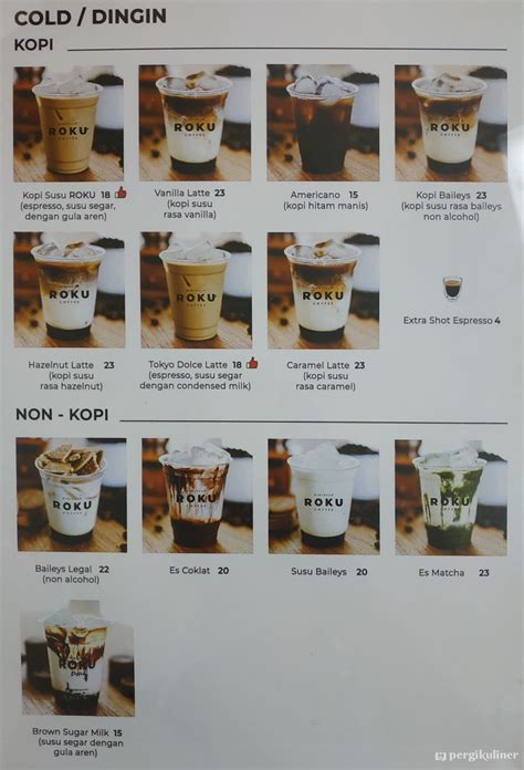 Selalu diperbarui! Menu Roku Coffee, Kuningan