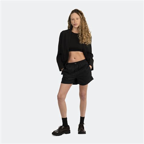 Womens Boxer Shorts Black Woxer