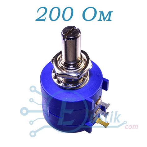 Купить Потенциометр многооборотный 200 Ом, 3590S-2-201L, цена 95 ...