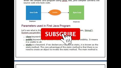 java tutorial video 05 first java program hello world hello java