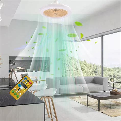 Yruyptpaln Ceiling Fan With Light Closed Thin Fan Light Ceiling Fan
