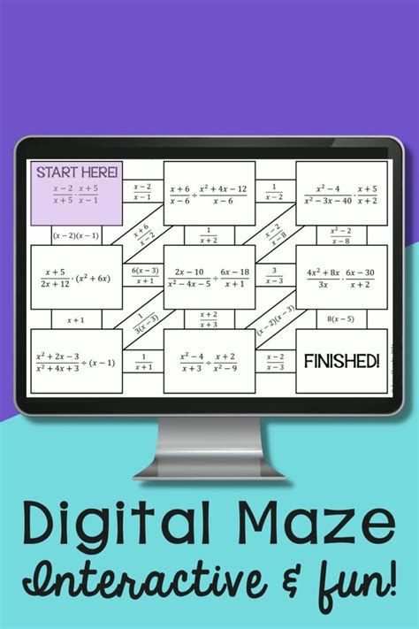 Multiplying And Dividing Rational Expressions Digital Activity Maze