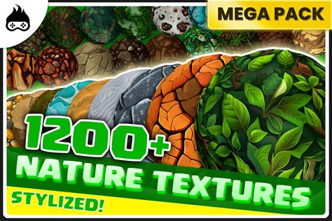 1200 Stylized Nature Textures Megapack Forest Arctic Beach