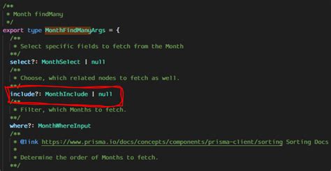 Npx Prisma Generate Does Not Generate Type Definitions For Include