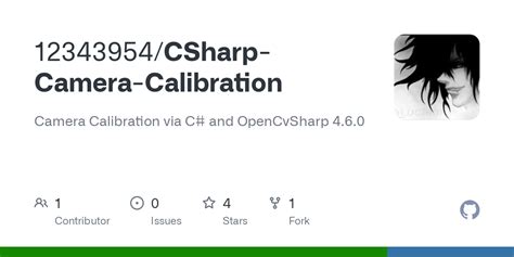 GitHub 12343954 CSharp Camera Calibration Camera Calibration Via C