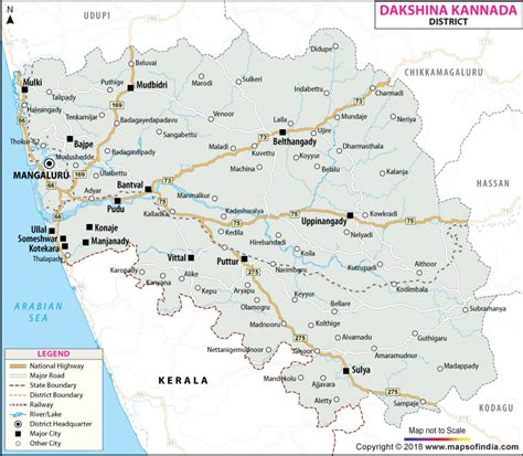 Dakshin Kannada District Map