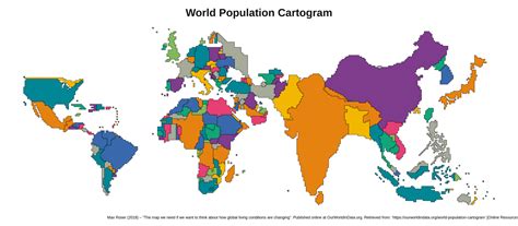 Cartogram Map Animation Of The World Population Devel