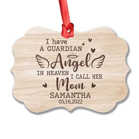 Sandjest Personalized Mom Memorial Ornament Angle In Heaven Aluminum