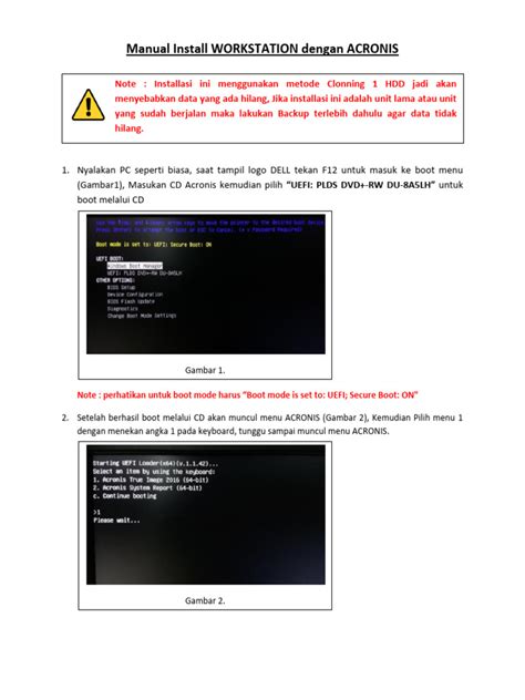 Manual Install Workstation Dengan Acronis Pdf