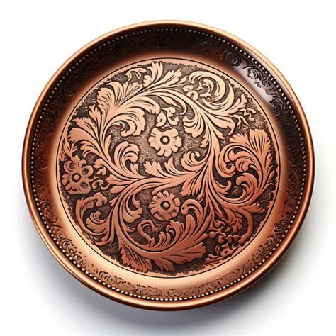 Premium Ai Image Elegant Copper Charger Plate Metal Material Copper