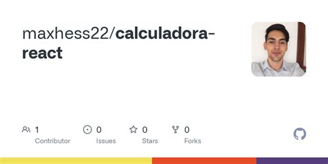 GitHub Maxhess22 Calculadora React