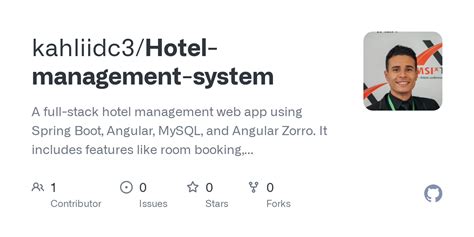 Github Kahliidc Hotel Management System A Full Stack Hotel