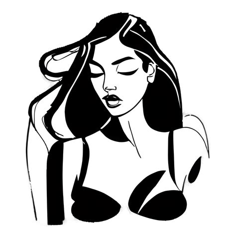 Minimalist Oneline Sketch Of A Sexy Woman · Creative Fabrica