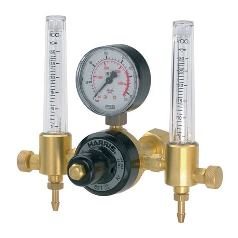 Harris Argon Regulator Dual Flow Model 821D F Weldtron