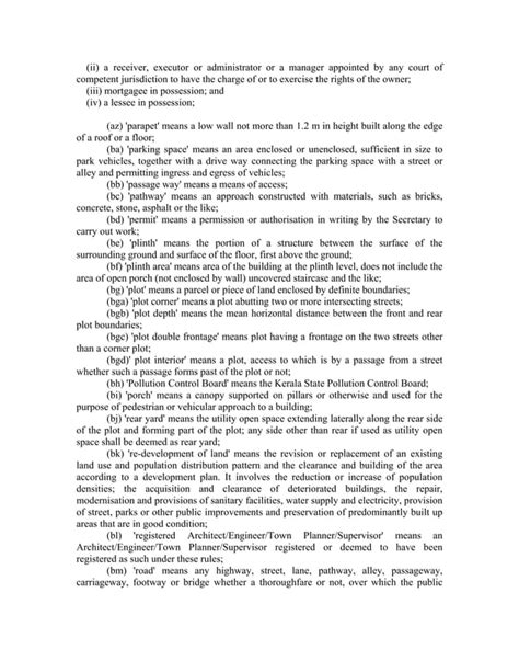 Kmbr Rule Kerala Municipality Building Rules Kmbr