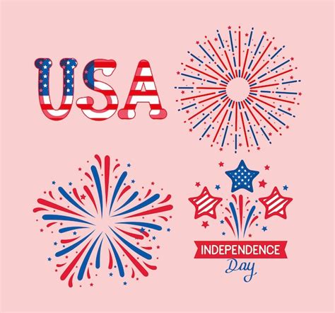 Premium Vector Independence Day Symbol Set