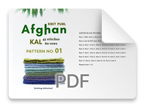 Garter Block Knit Purl Block 01 Knitting Unlimited